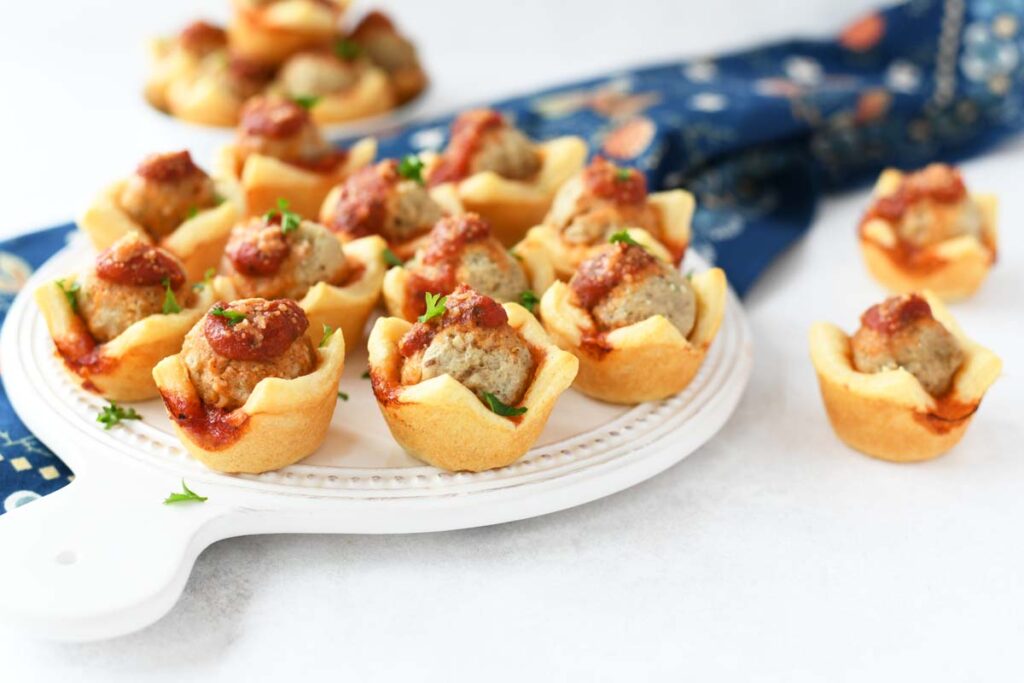 Mini Meatball Crescent Cupcakes - Muffin Tin Recipes