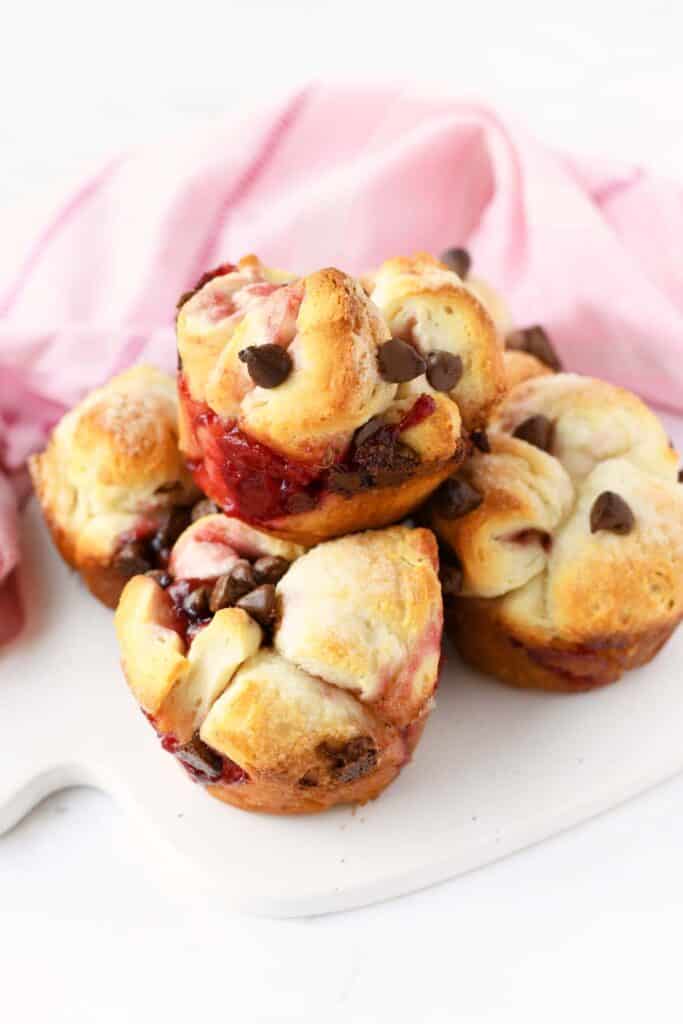 Chocolate Cherry Monkey Bread Muffins - Muffin Tin Recipes