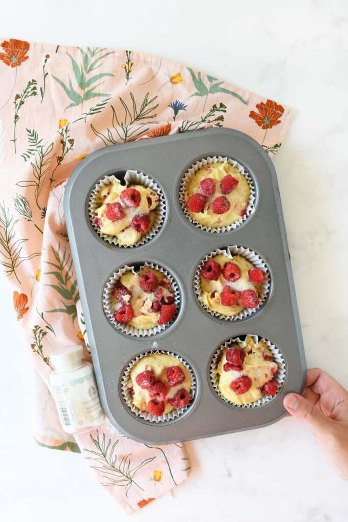 Jumbo Bakery Style Raspberry Muffins - Muffin Tin Recipes
