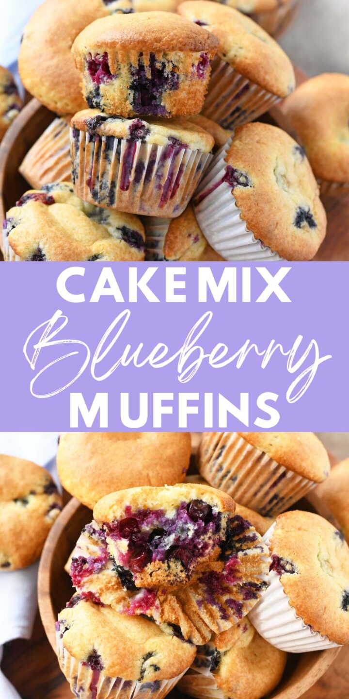 Blueberry Cake Mix Muffins - Muffin Tin Recipes